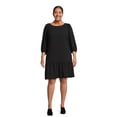 JMS Just My Size by Hanes Women's Plus 3/4 Sleeve Tiered Dress ...