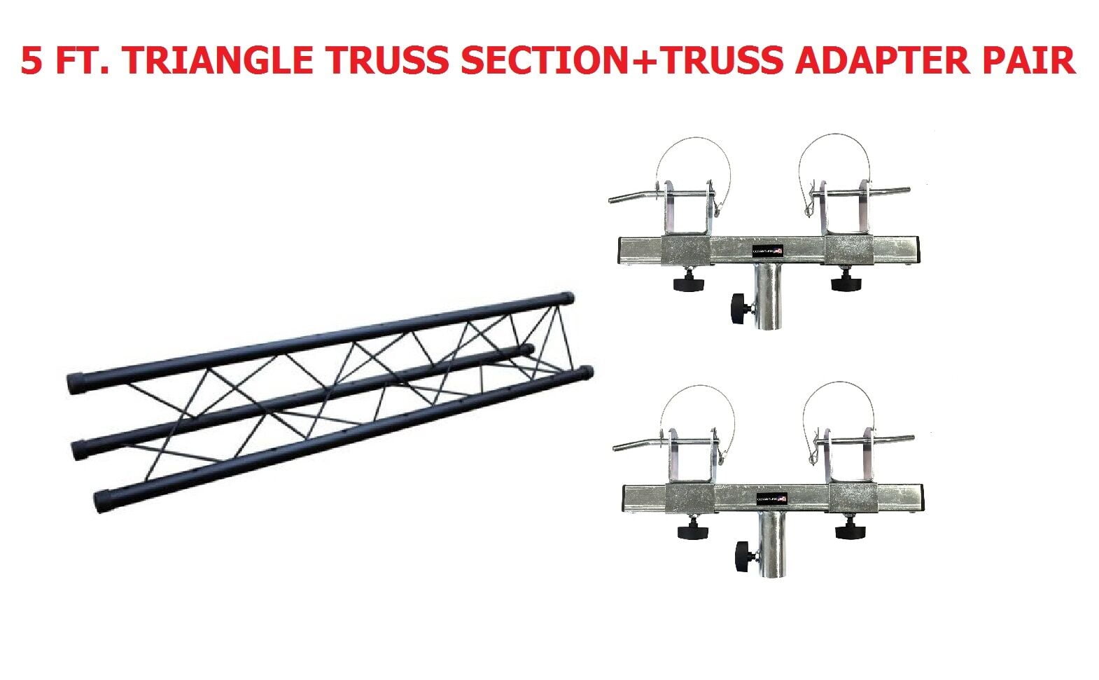 Triangle Truss Extension 5ft Section Lighting DJ Black Metal+ Truss ...