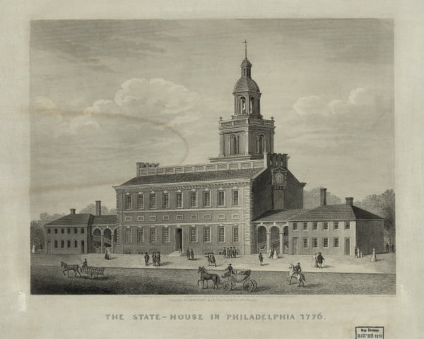 Print: The State-House In Philadelphia 1776 - Walmart.com