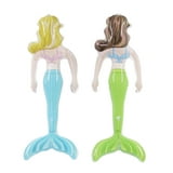 TreasureGurus Inflatable Mermaid Pool Floats, 2 Pieces, Vinyl Floaties ...