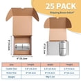 25 Pack White 6x6x4 Corrugated Cardboard Shipping Boxes for Mailing and ...