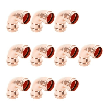 Libra Supply 1 inch Copper Pressure Coupling No Stop C x C, (Pack of 5 ...