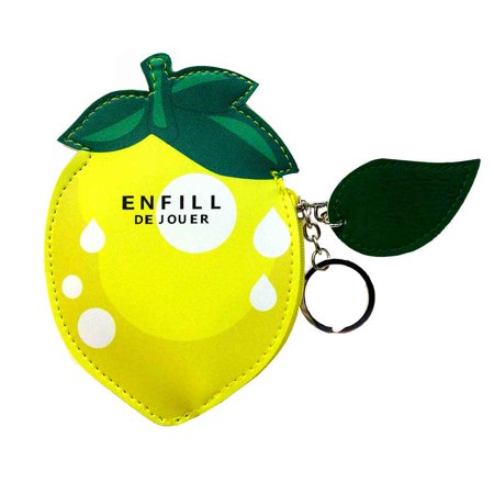 braveheart Women Fruit Pattern Coin Purse PU Leather Wallet Zipper ...
