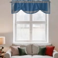 Blue Tie Up Valances Curtain, Greek Chinese Style Adjustable Valance ...