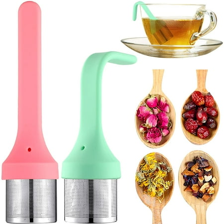 2 Pieces Tea Infuser Fine Mesh Tea Cup Strainer Silicone Bendable ...