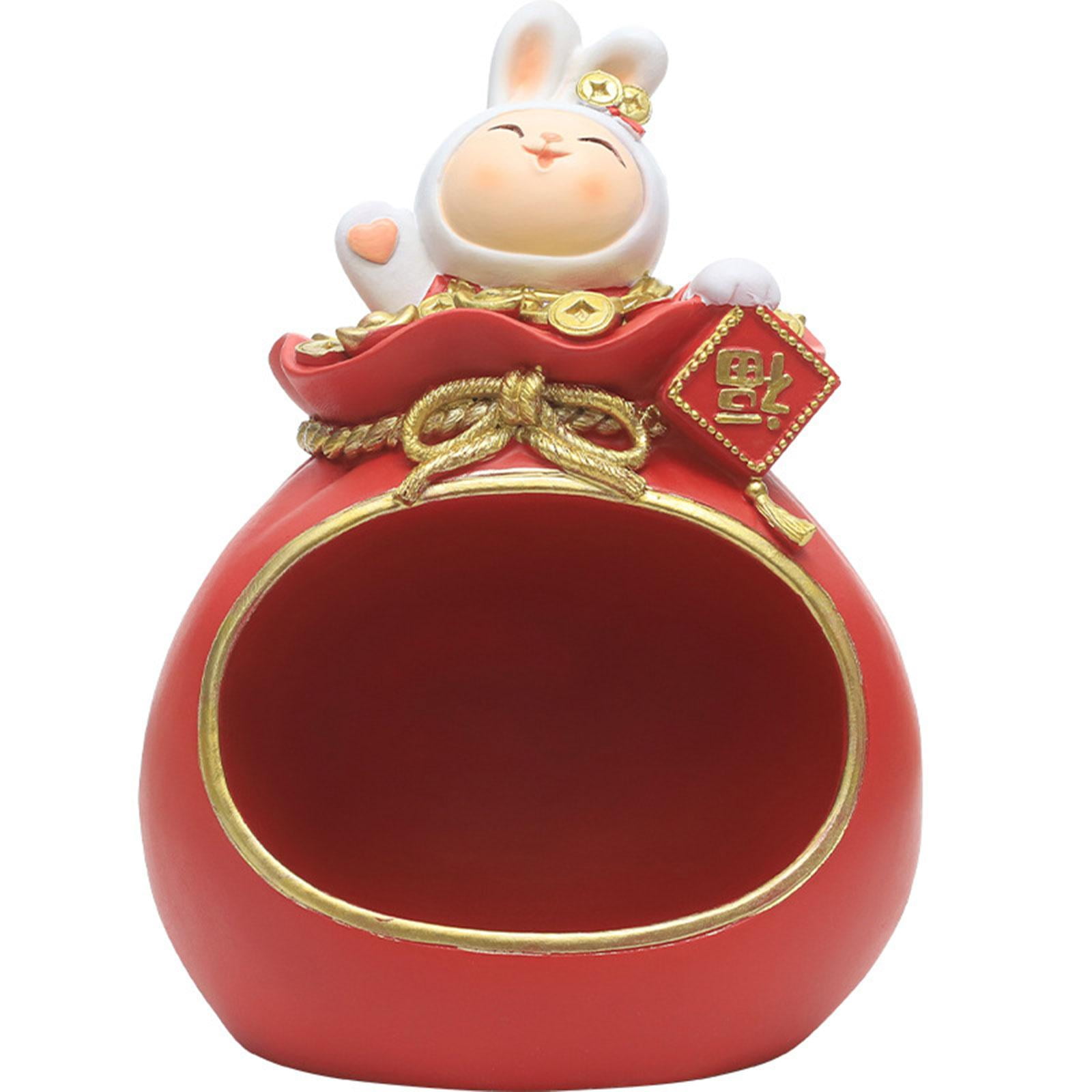 Rabbit Resin Statue Figurine Sculptures Animals Table Centerpiece ...