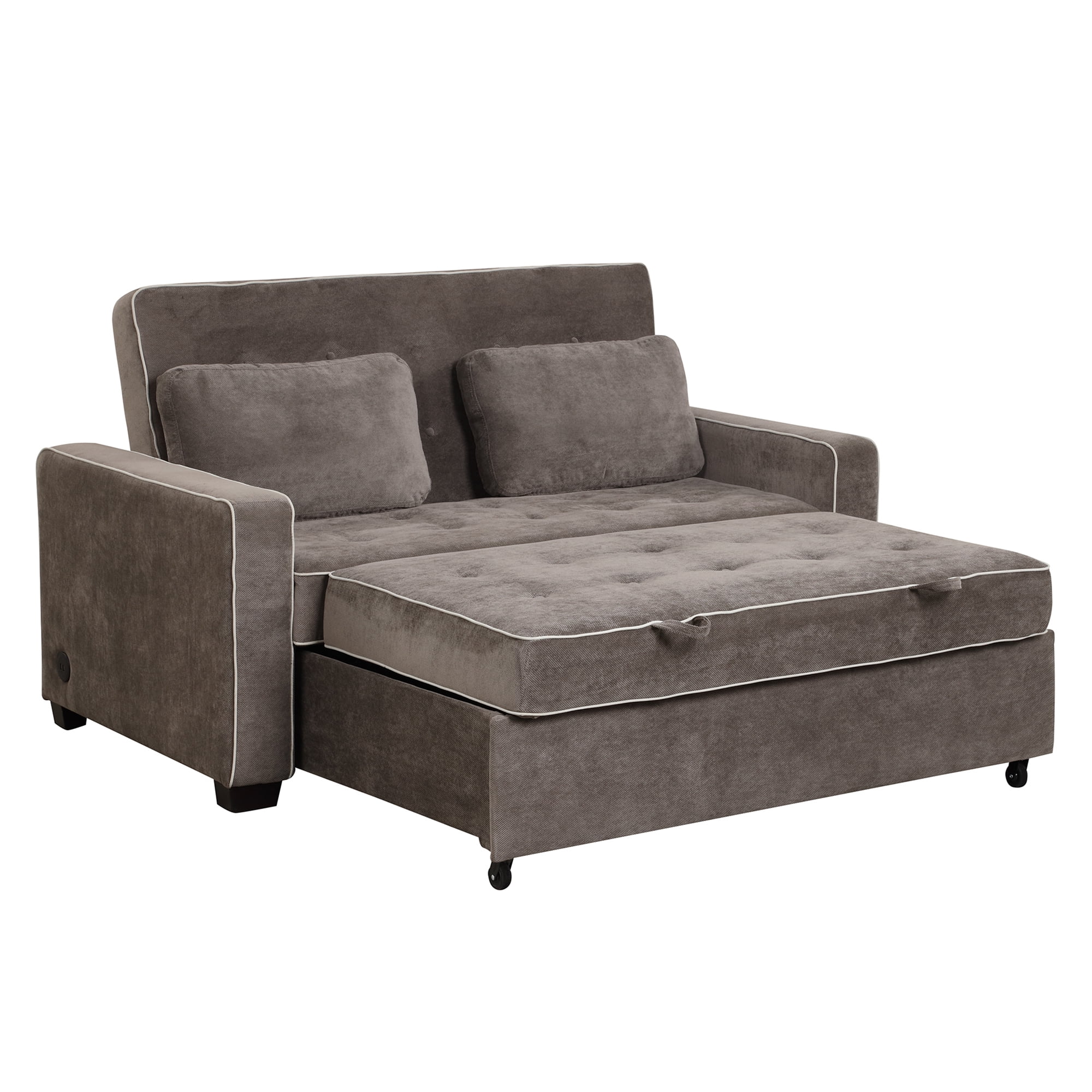 Clearance! 65.7" Linen Upholstered Sleeper Bed , Pull Out Sofa Bed ...