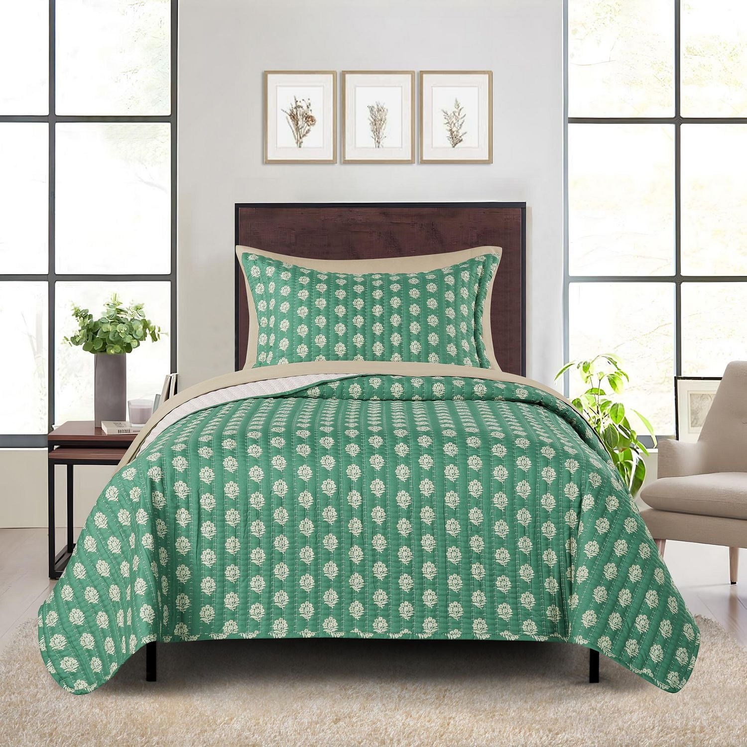 Mainstays Quilt-In-A-Bag Bedding Set