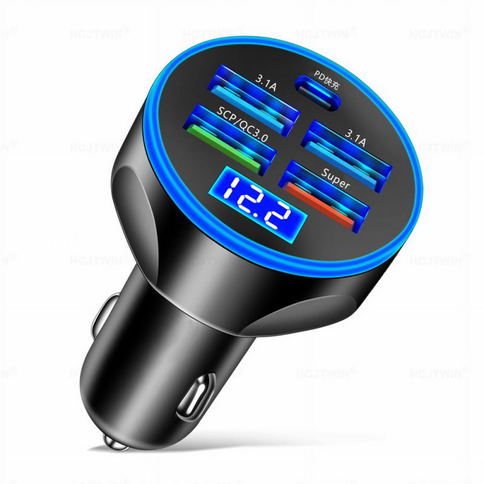 Click here for 5 Port Usb Car Charger With Led Light Display Volt... prices