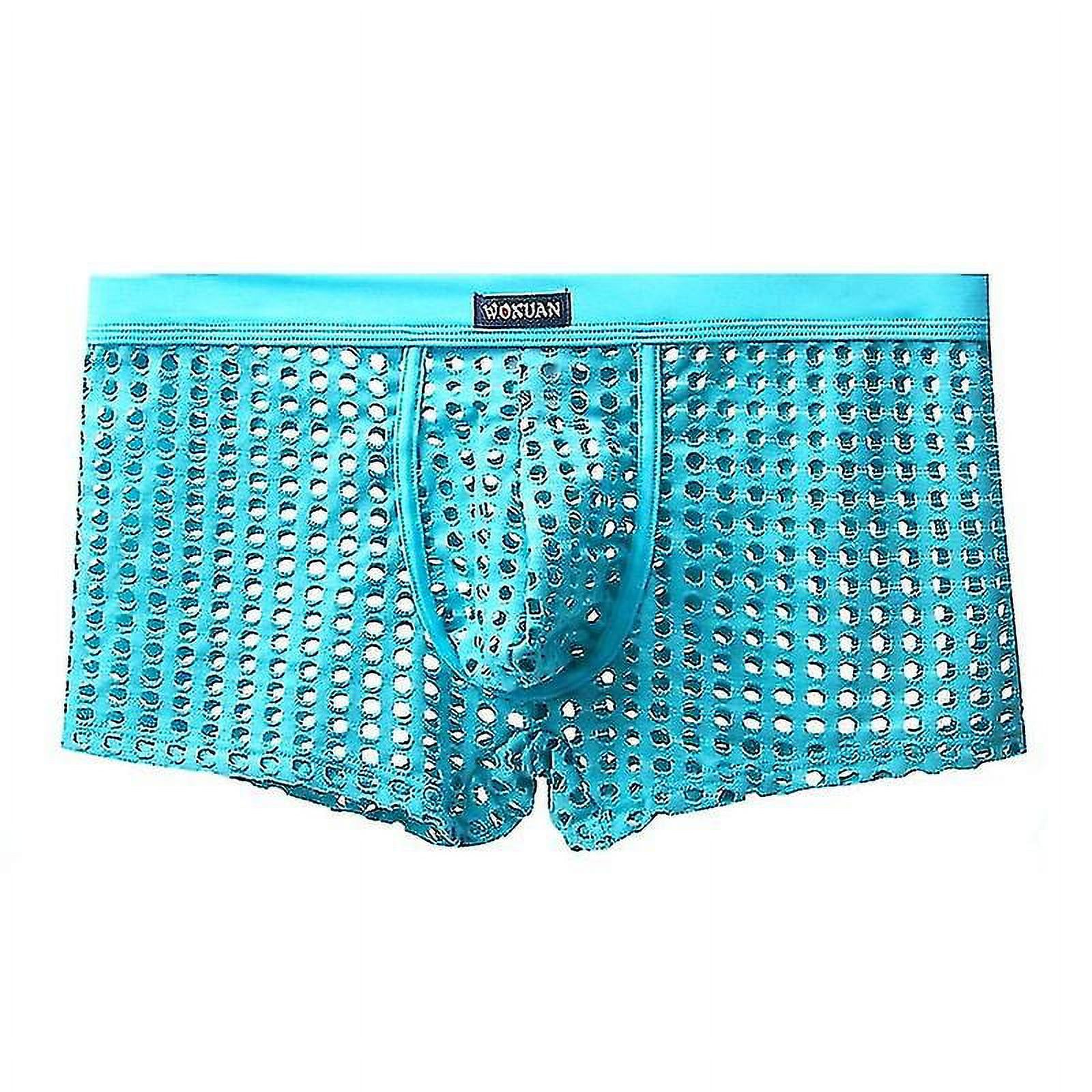 Ropa interior de rejilla para hombre, calzoncillos tipo bóxer ...