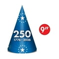 Beistle Red, White, and Blue Semiquincentennial Cone Hats, 4 Count ...