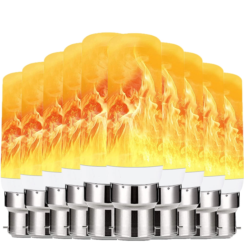 Rosnek LED Flame Light Bulb, E12/E14/E27/B22 Flickering Flame Effect Bulb Light 3 Modes ...
