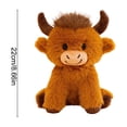 Luiuiu Graduation Highland Cow Plush, Soft Stuffed Animal with ...
