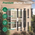 50-Pack 3 Inch Vinyl Shutter Fasteners, Black Window Shutter Pegs, Peg ...