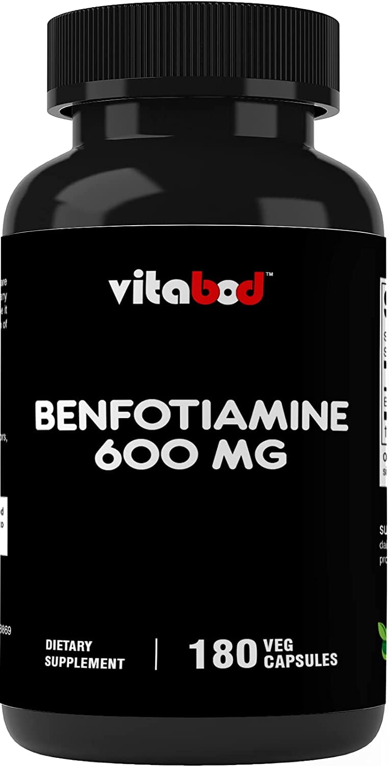 Vitabod Benfotiamine 600mg 180 Vegetarian Capsules - Also Called Fat ...