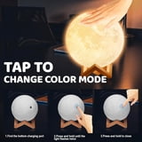 DAYBETTER Moonlight Night Light for Kids Adults, 4Inch/3D Printing Moon ...
