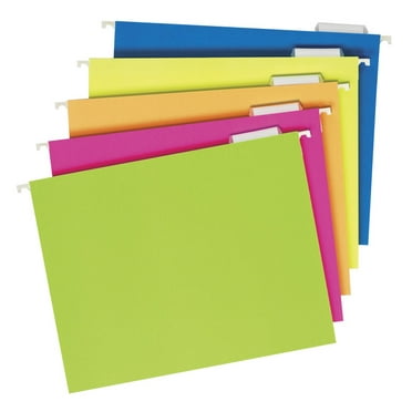 TRU RED Hanging File Folders 5 Tab Letter Size Assorted 25/Box (875411 ...