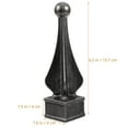 OUNONA 4-Pack Black Metal Fence Post Caps Decorative Finials for Yard ...