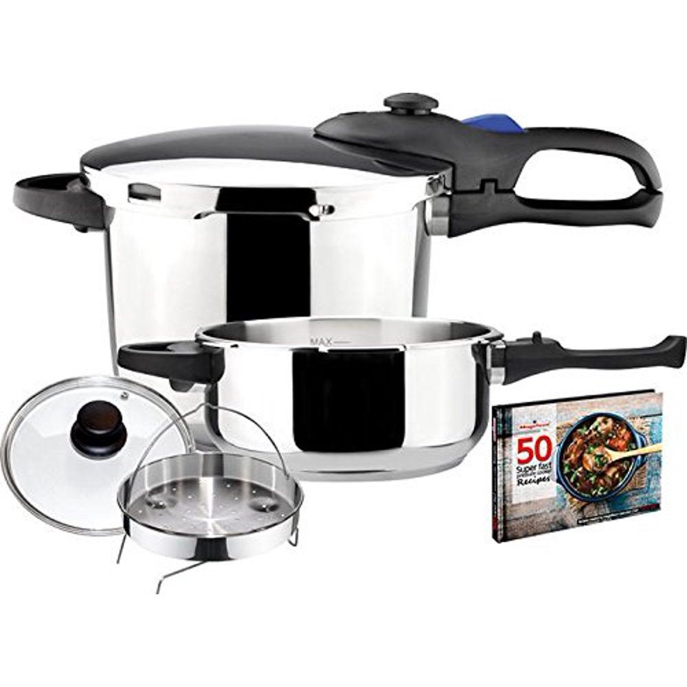 Magefesa Favorit 4 6 Qt. Stainless Steel Pressure cooker set with ...