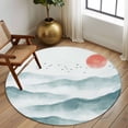 Chinese-style Ink Painting 6FT Round Area Rugs for Living Room ...