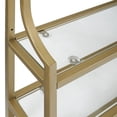 Wall Shelf Gold Frame 24 Wide Tempered Glass Art Deco Style - Walmart.com