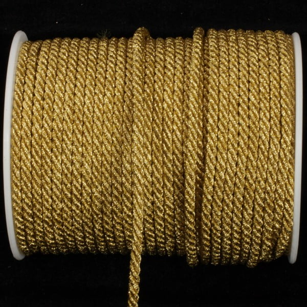 The Ribbon People Gold Metalized Braided Cording Craft Ribbon 0.2" x 55 ...