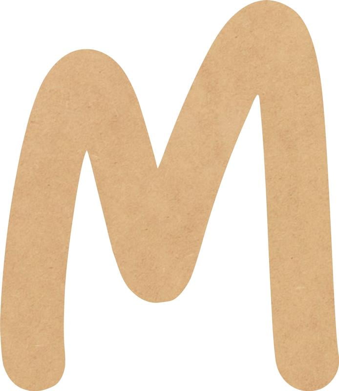 MDF Blank Wood 7'' Tall Breakbone Letters Alphabet M, Paintable Craft ...