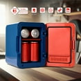 Marvel Spiderman Blue Red 6 Can Mini Fridge Thermoelectric Cooler 4 ...