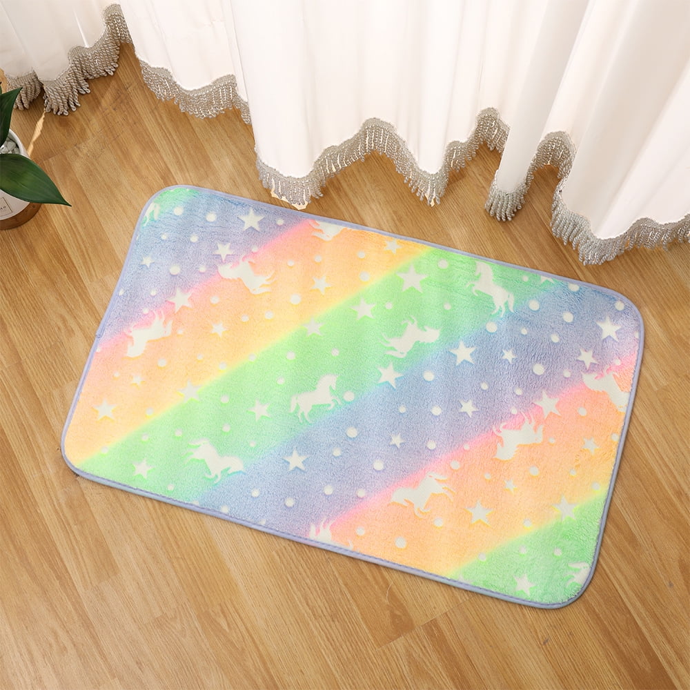 Night Lihgt Bathroom Rug Bright 3D Printed Absorbent Premium Bath Rug ...