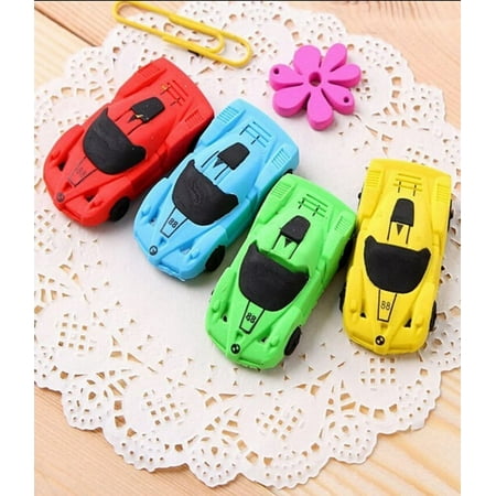 AIMTYD 10 Pcs Racing Car shaped Eraser for Pupils Kids School Office ...