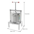 Manual Fruit Juicer, Grape Apple Juice Extractor 2.6gal/10L with Press ...
