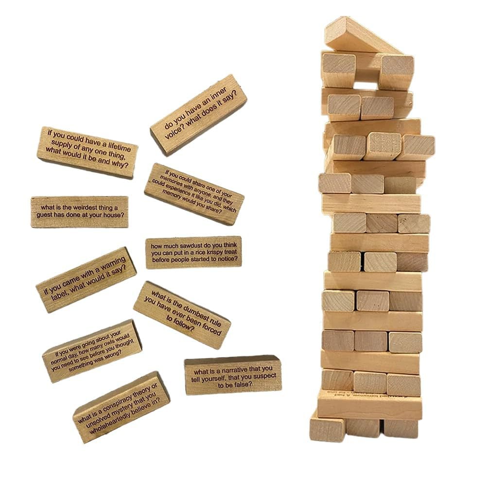 Juego de torre de caída de preguntas de 54 piezas, juegos de torre de ...