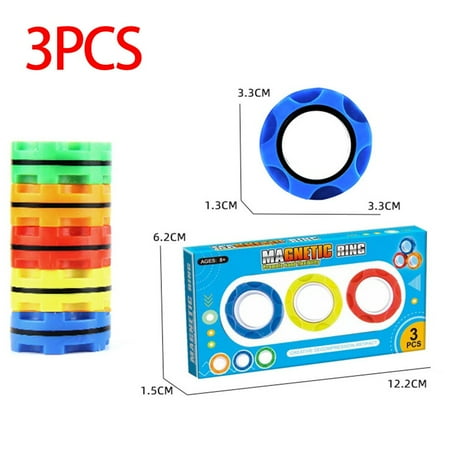 Magnetic Rings Unzip AntiStress Fidget Ring Spinner Toy Magic Ring ...