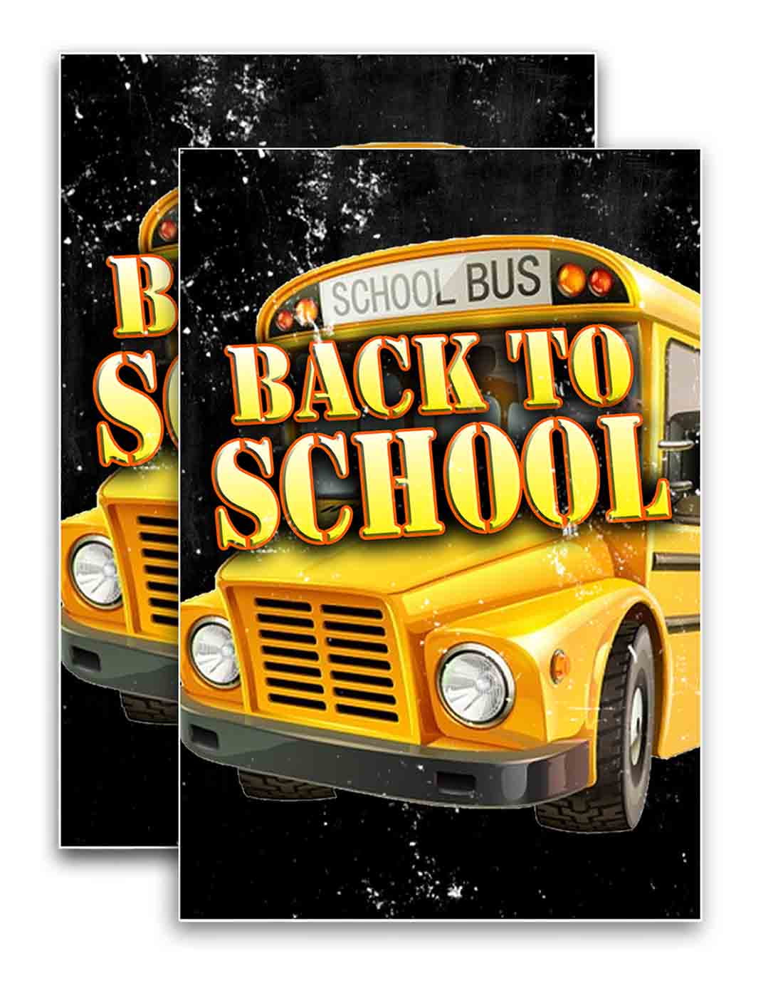 Back to School (24" X 36") Vinyl Decal Only (Pack of 2) |Sign|Sticker ...