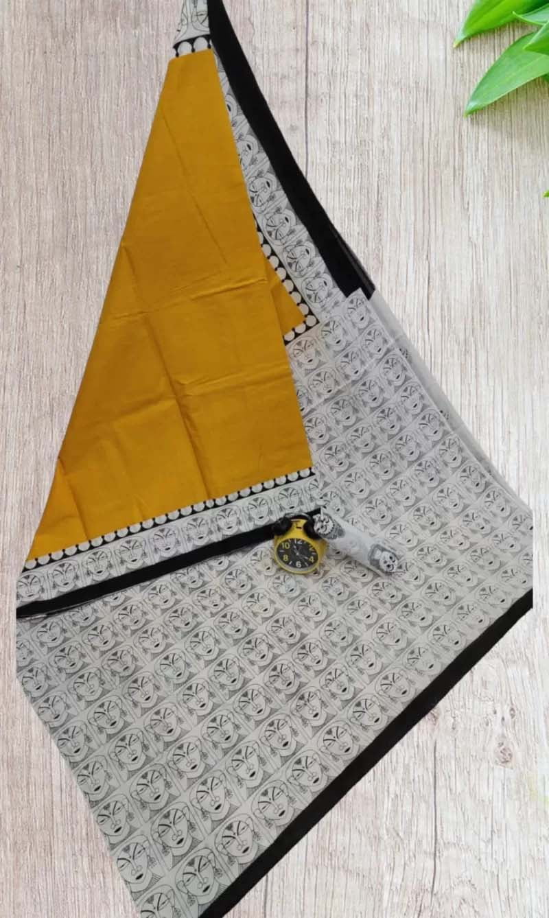 ENTELLUS | Pure Cotton Mulmul Saree Block Print - Walmart.com