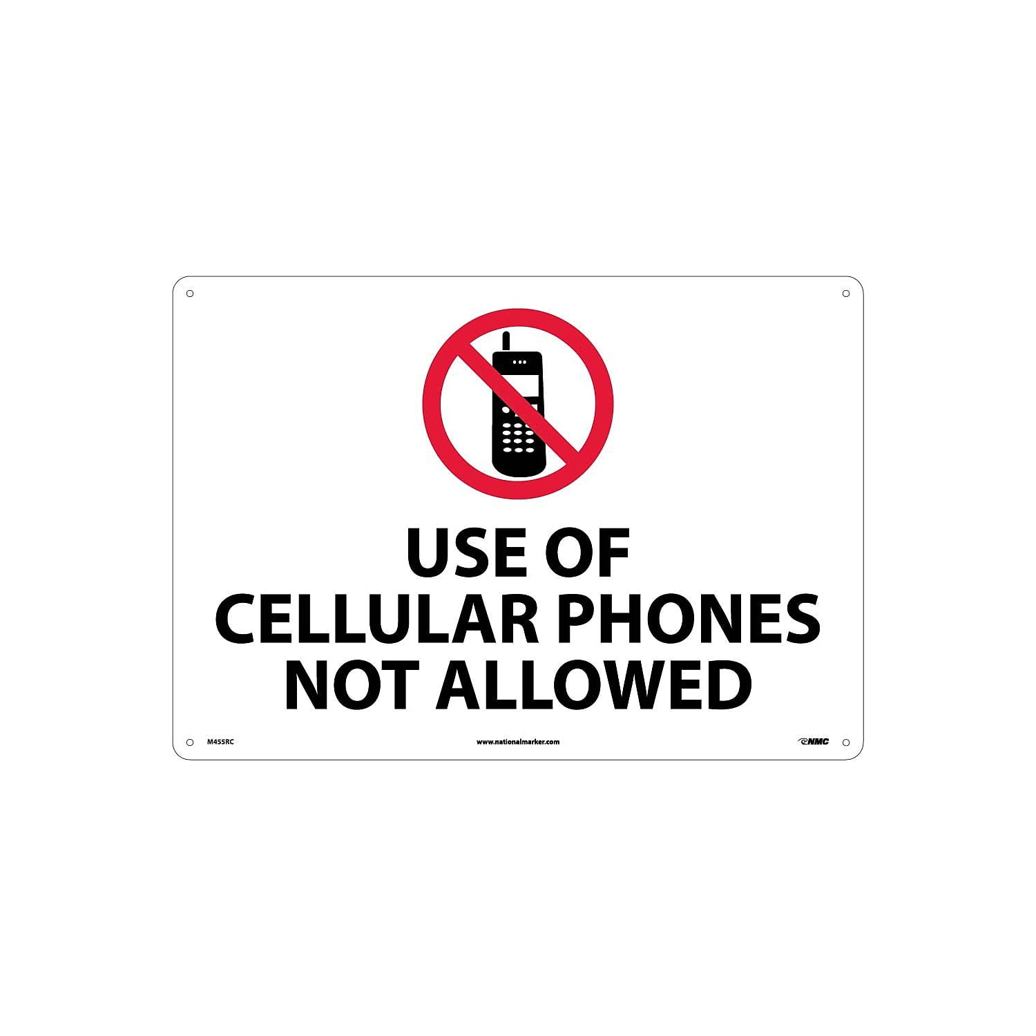 National Marker Notice Signs; Use Of Cellular Phones Not Allowed 14X20 ...