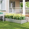 95 x 36 x 12 Galvanized Raised Garden Bed, Metal Elevated Planter Box ...