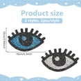 4Pcs 2 Colors Eye Glass Rhinestone Applique Patch Ornament Accessories ...