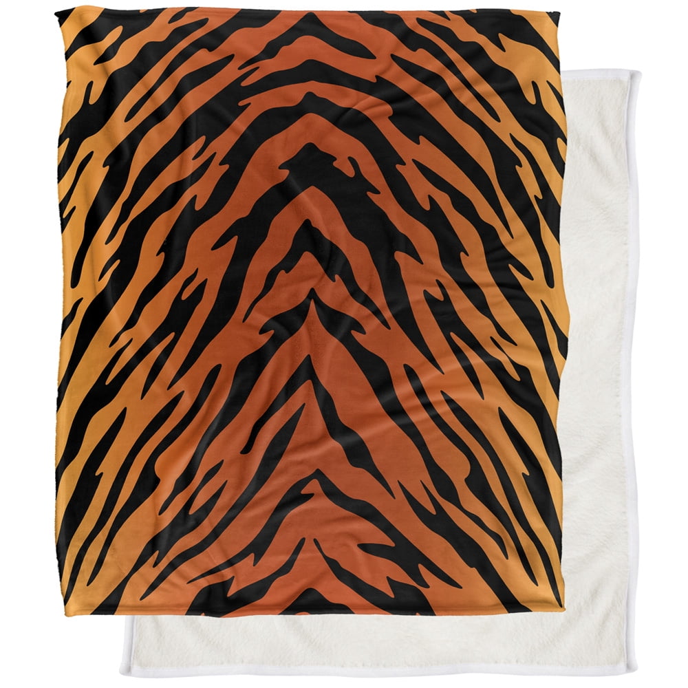 Logovision Tiger Print Silky Touch Sherpa Back Super Soft Throw Blanket ...