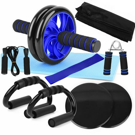 Abdominal Wheel Set Jump Rope Hand Wheel Set Gripper Push-up Wheel Set ...