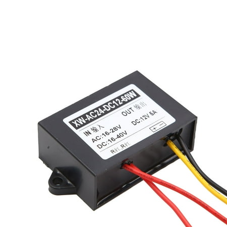 AC 24V to DC 12V 5A 60W Car Step Down Power Supply Transformer ...