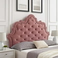 Arabella Button-Tufted Performance Velvet King/California King ...