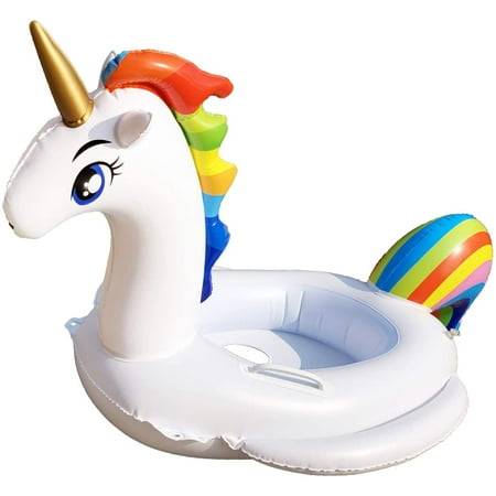 Baby YYQ Unicorn Toddlers Floaties Infant Inflatable Swimming Ring with ...