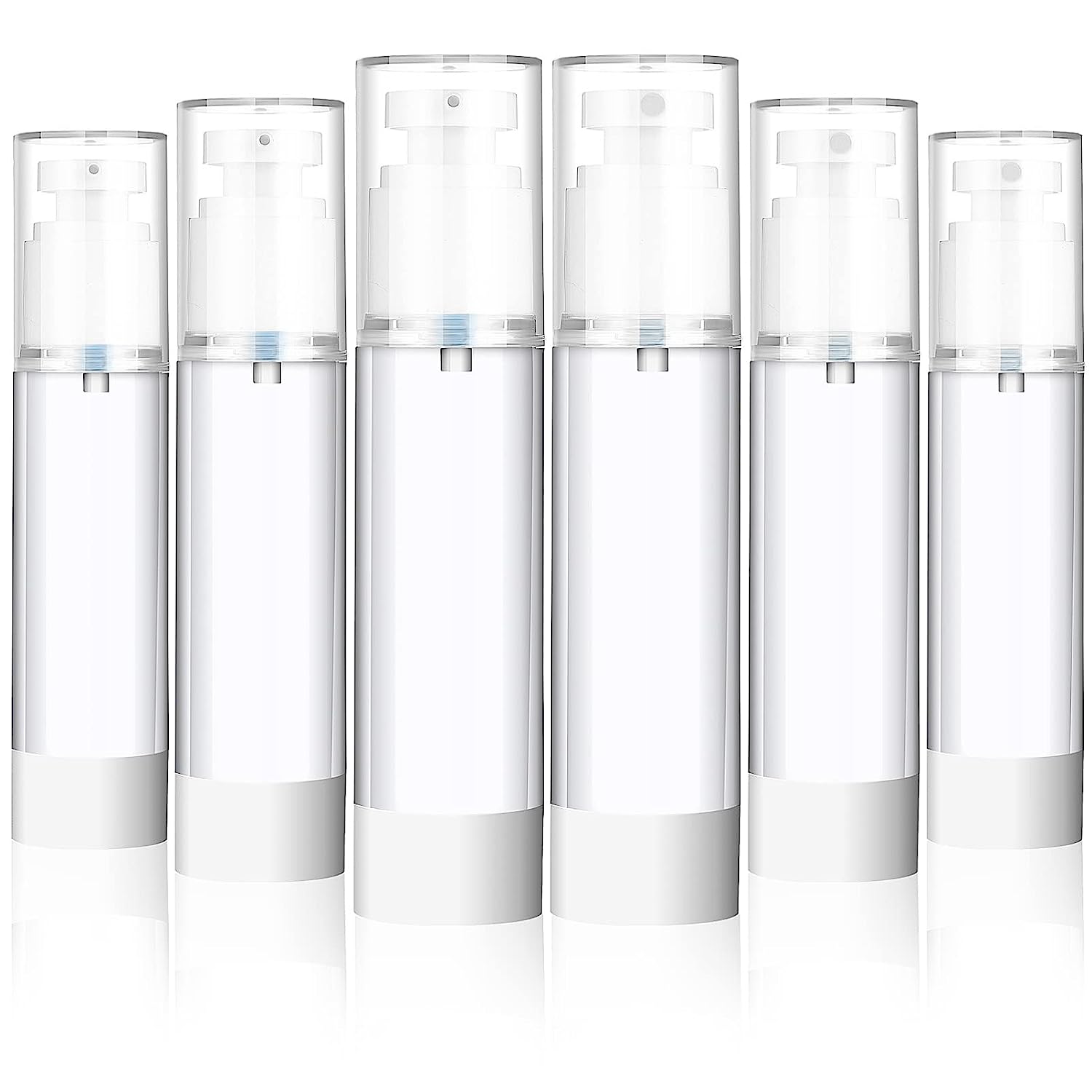 6 Pieces 50ml Empty Refillable Airless Pump Bottles Travel Bottles ...