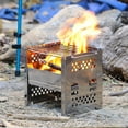 Portable Camping Wood Burning Stove,Mini Stainless Steel Backpacking ...