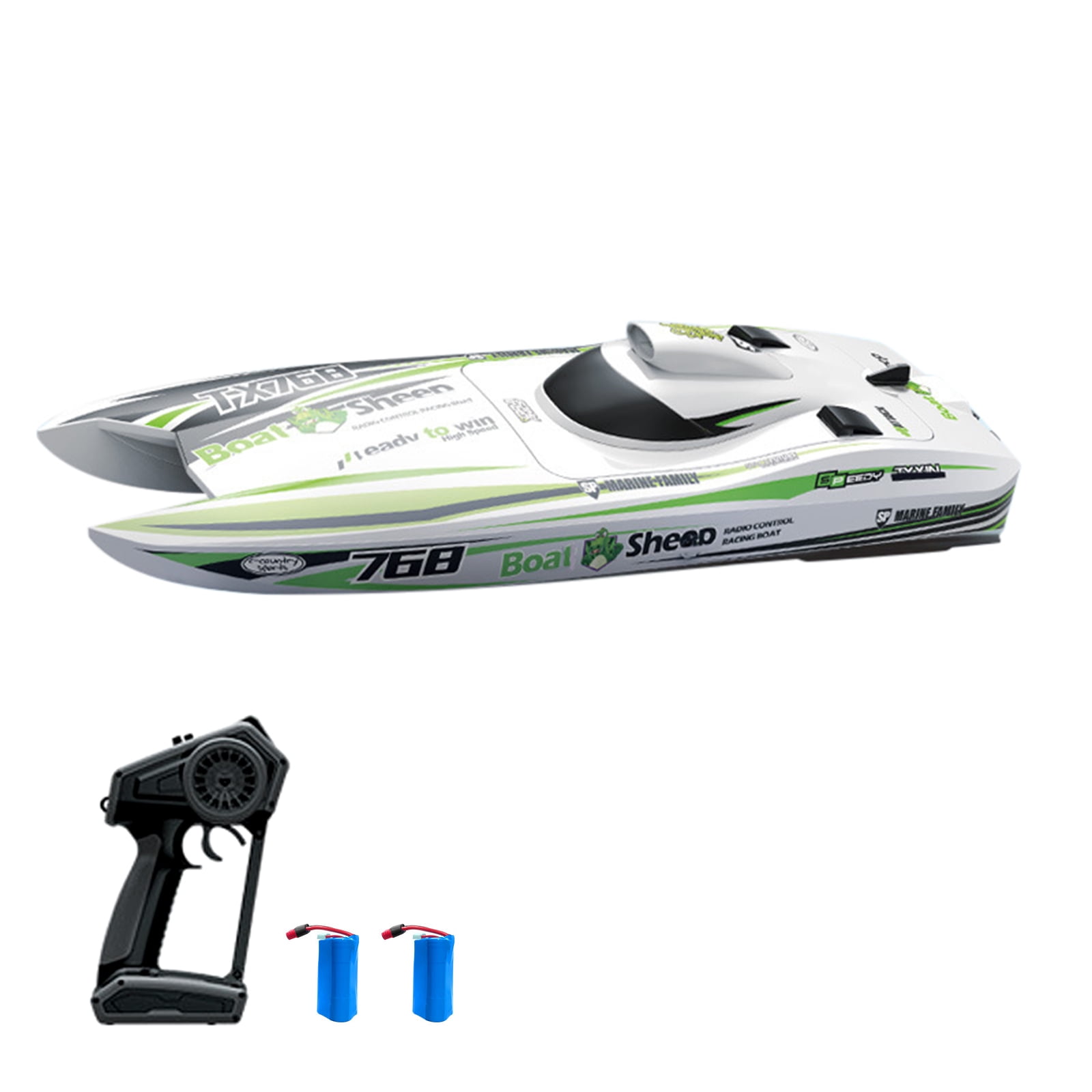 Barco de control remoto 2,4 GHz de alta velocidad 30 km/h lancha rápida ...