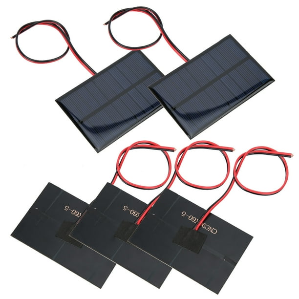 Panel solar con cable, 5 piezas DC5V 150 mA 5 piezas Panel solar de ...