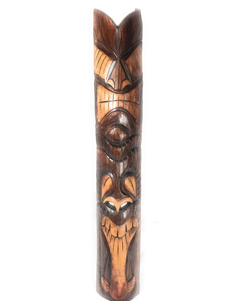 Smiley & Goofy Tiki Mask 40" - Hand Carved | #bag15037100 - Walmart.com