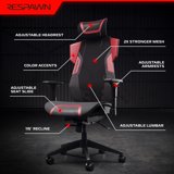Free Shipping! RESPAWN FLEXX Mesh Gaming Chair With Lumbar Support ...