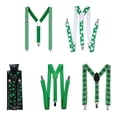 Green Costume Accessories Suspenders for Saint Patrick Day Shamrock ...